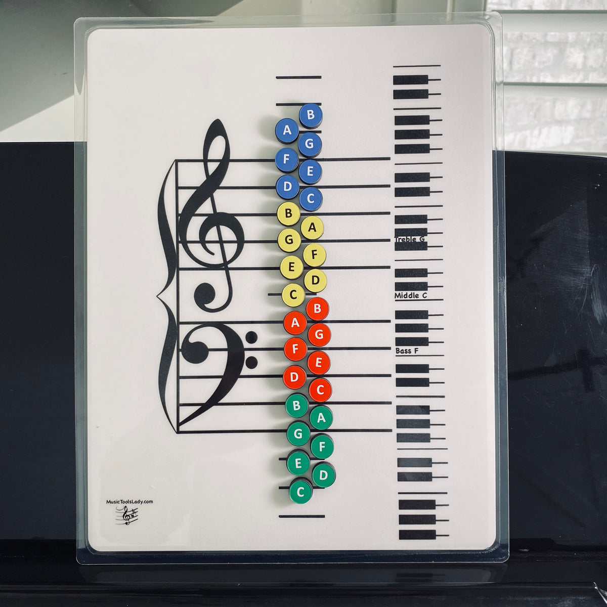 Music Note Learning Magnetic Board – Music Tools Lady.com