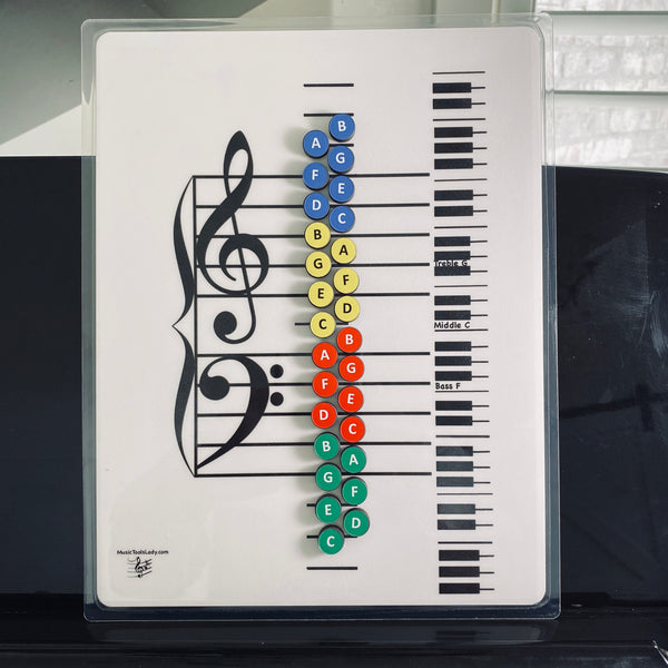 Music Note Learning Magnetic Board – Music Tools Lady.com